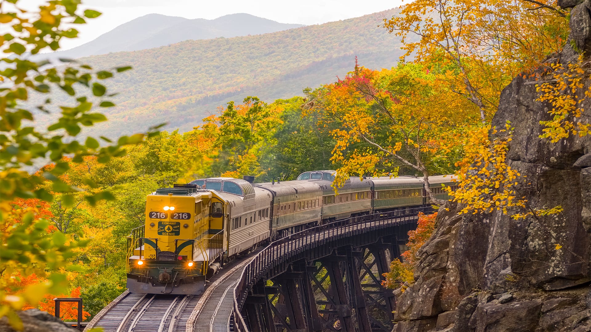 Portland, Maine The White Mountains By Conway Scenic Railroad & Bus ...